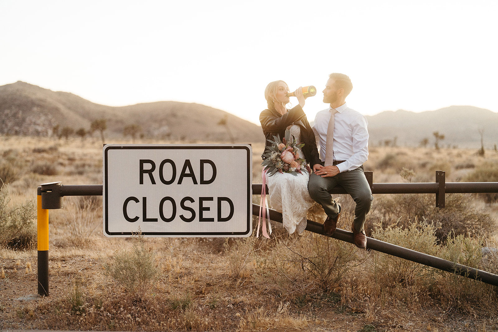 Emron + Elizabeth @desertpopup by The Walk Down The Aisle