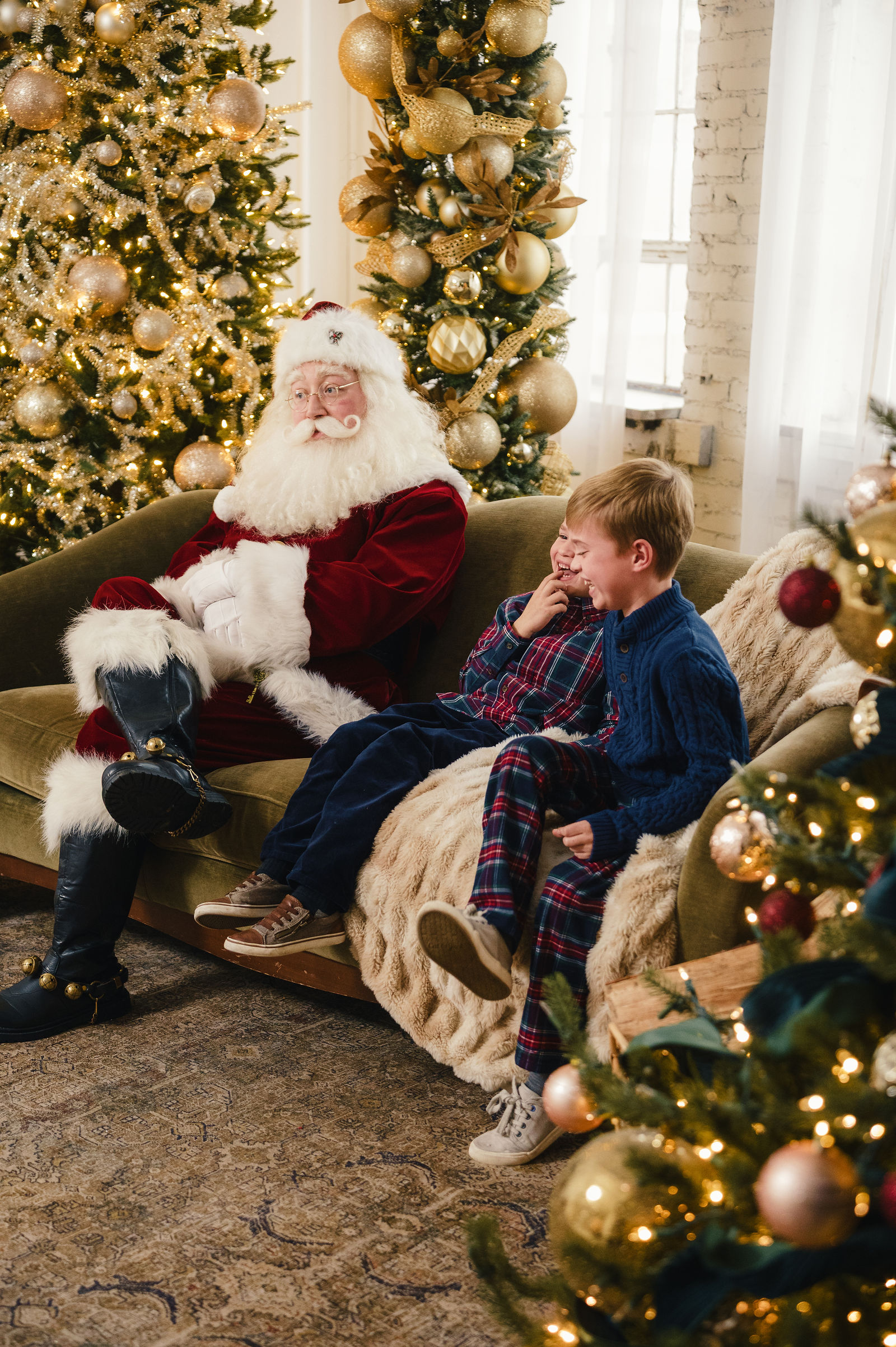 Henry and James Santa Visit 2025 by Shiny Penny Studios