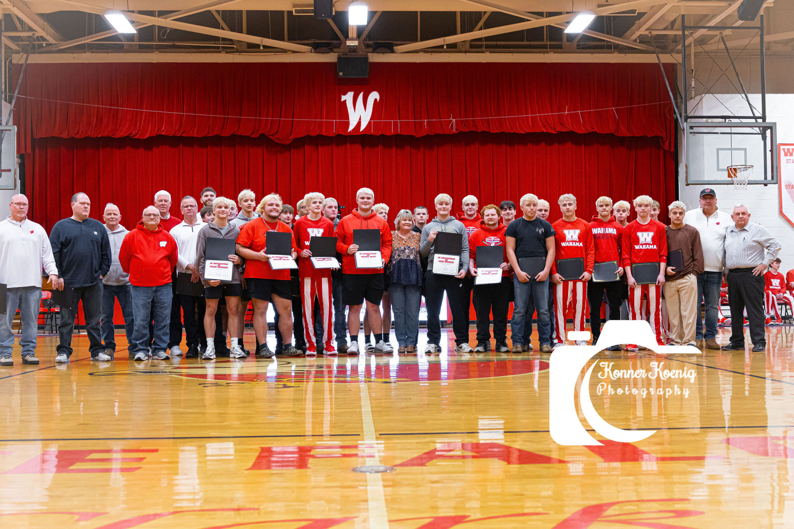 Wahama football team at the hannan basketball game by Konner Koenig ...