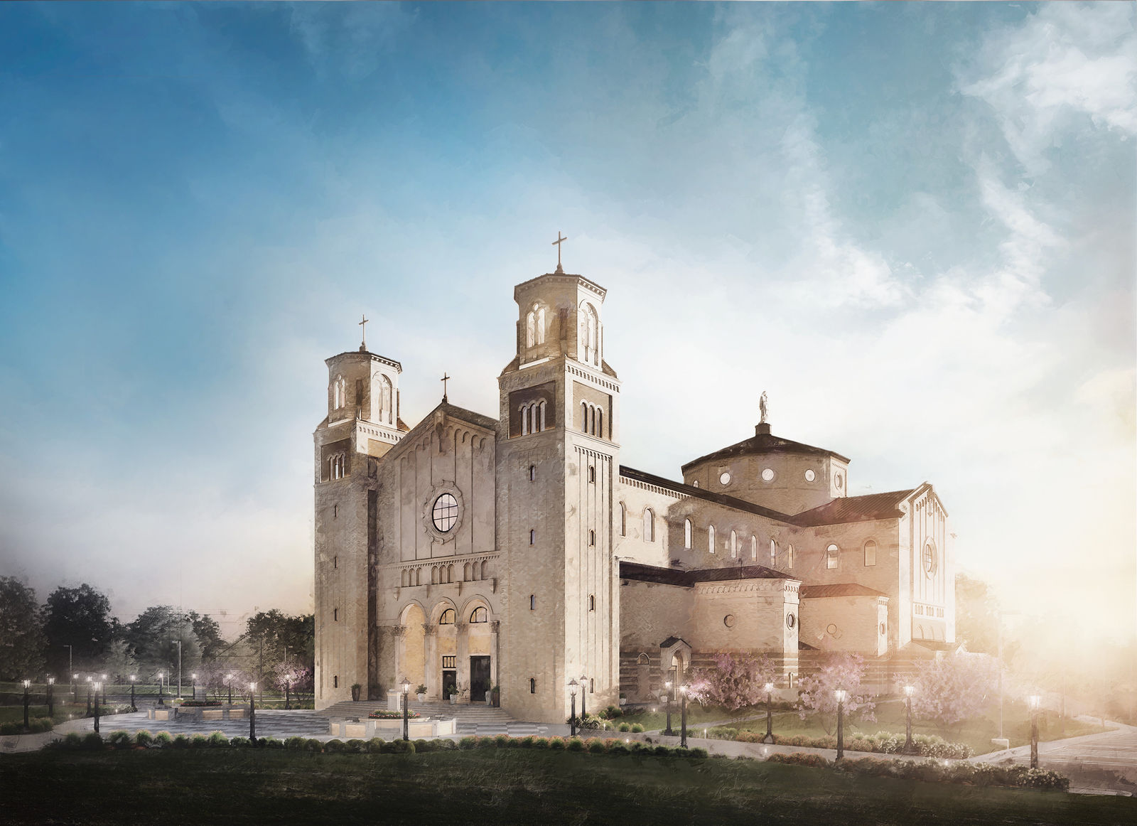 Renderings: Church Floorplan, Interior & Exterior designs by The Immaculata