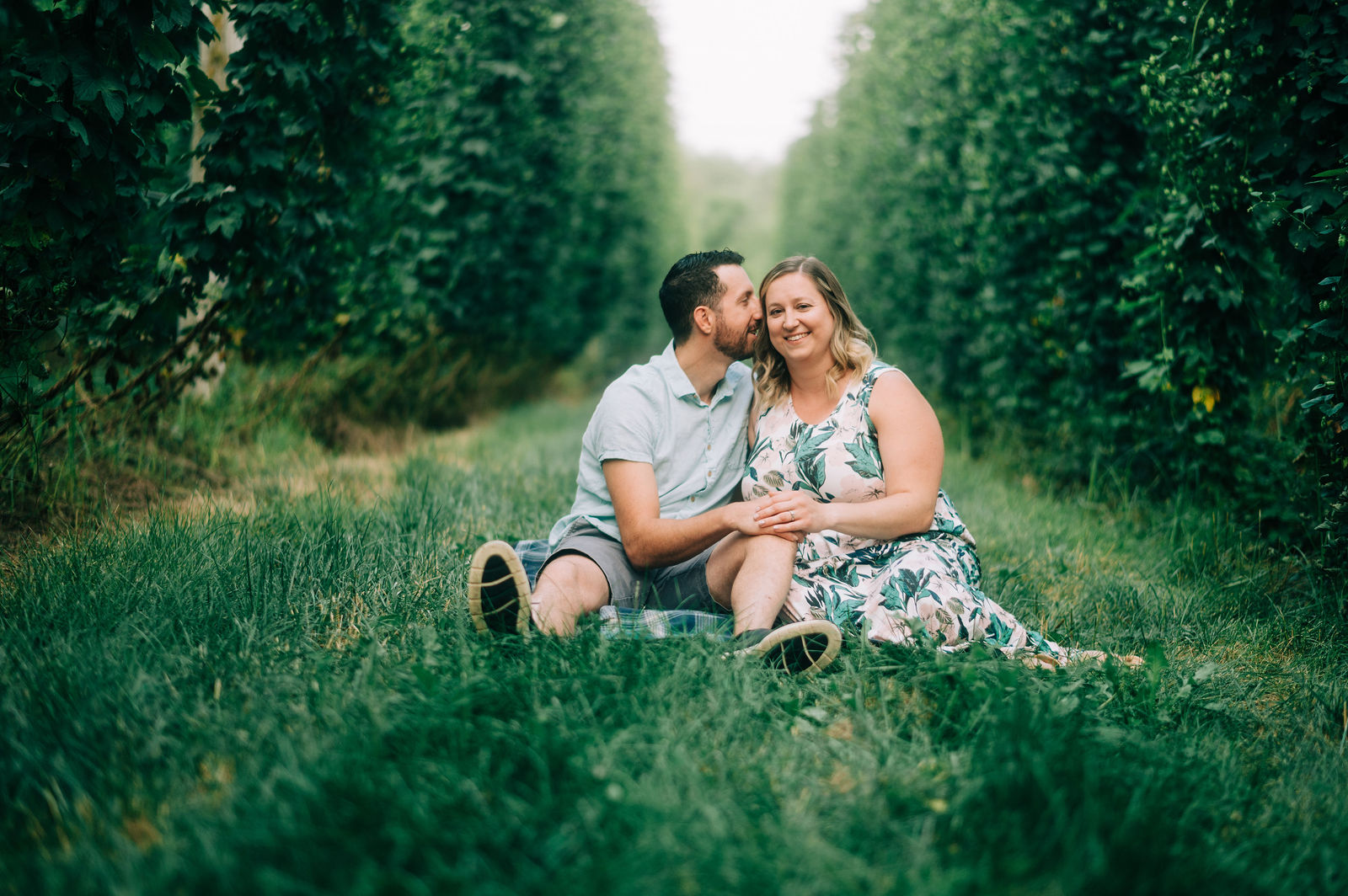 Julie and Dante Engagement Tavistock Hops Farm by davidiam photography