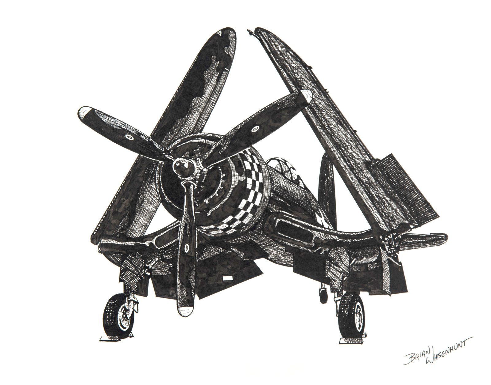 Aviation Art - Pen & Ink by BW Studios