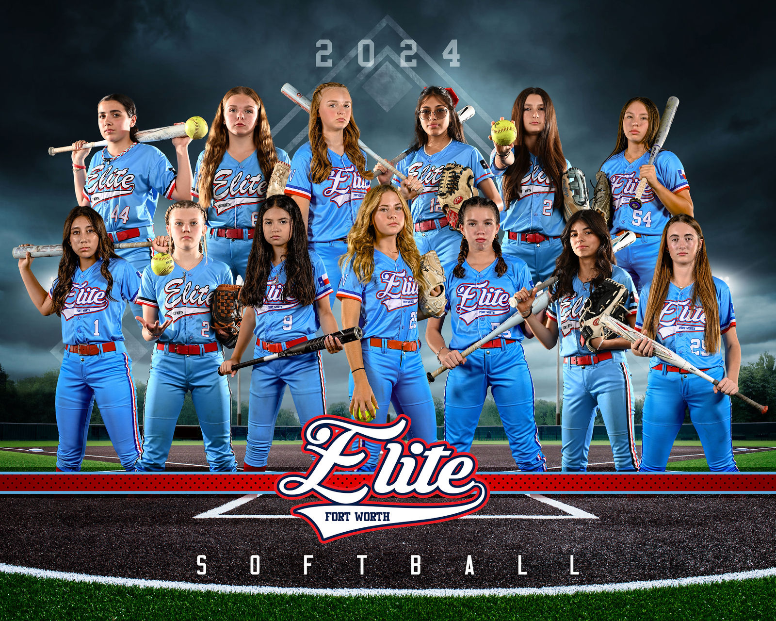 Ft. Worth Elite Softball Portraits 14u by Break Neck Photography