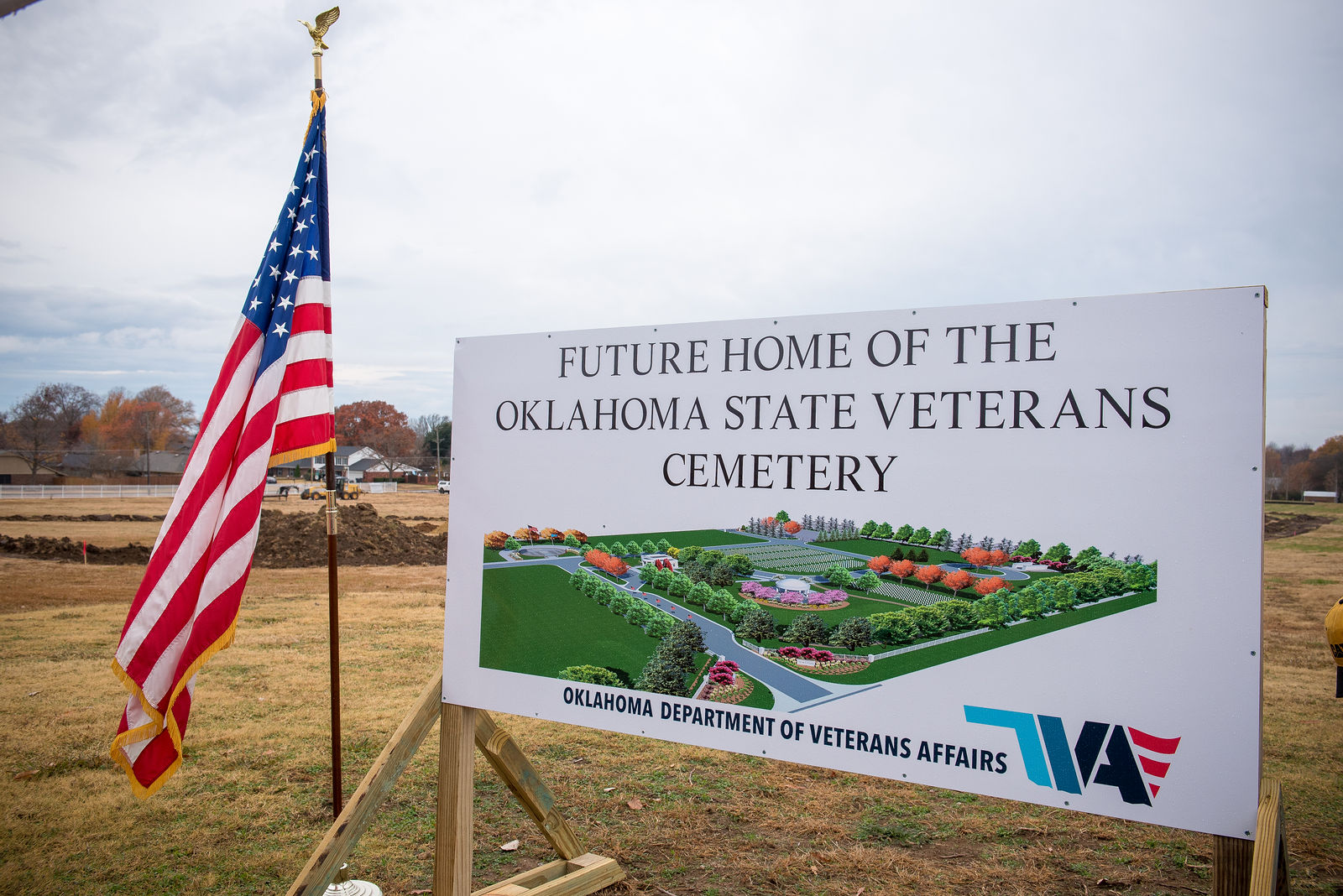 Ardmore Cemetery Groundbreaking by Oklahoma Department of Veterans Affairs