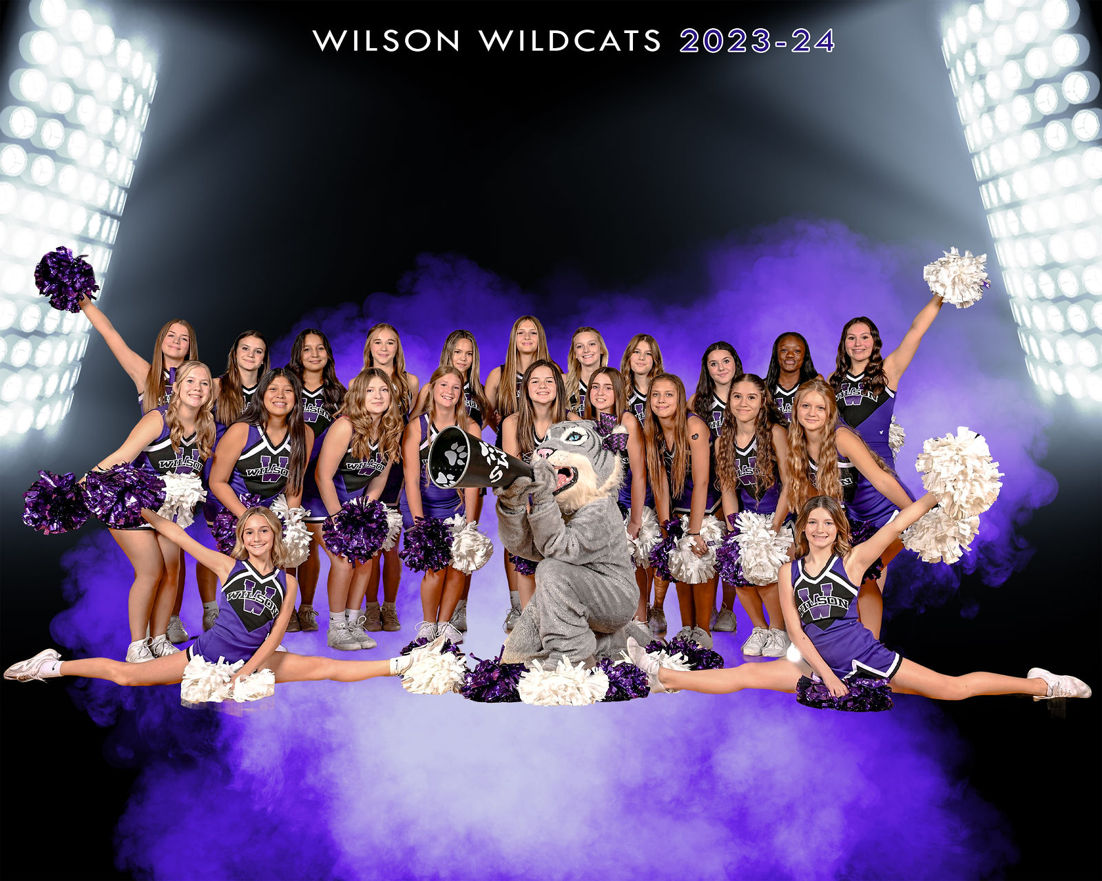 2023-24 Wilson Wildcats Cheer Portraits by Break Neck Photography