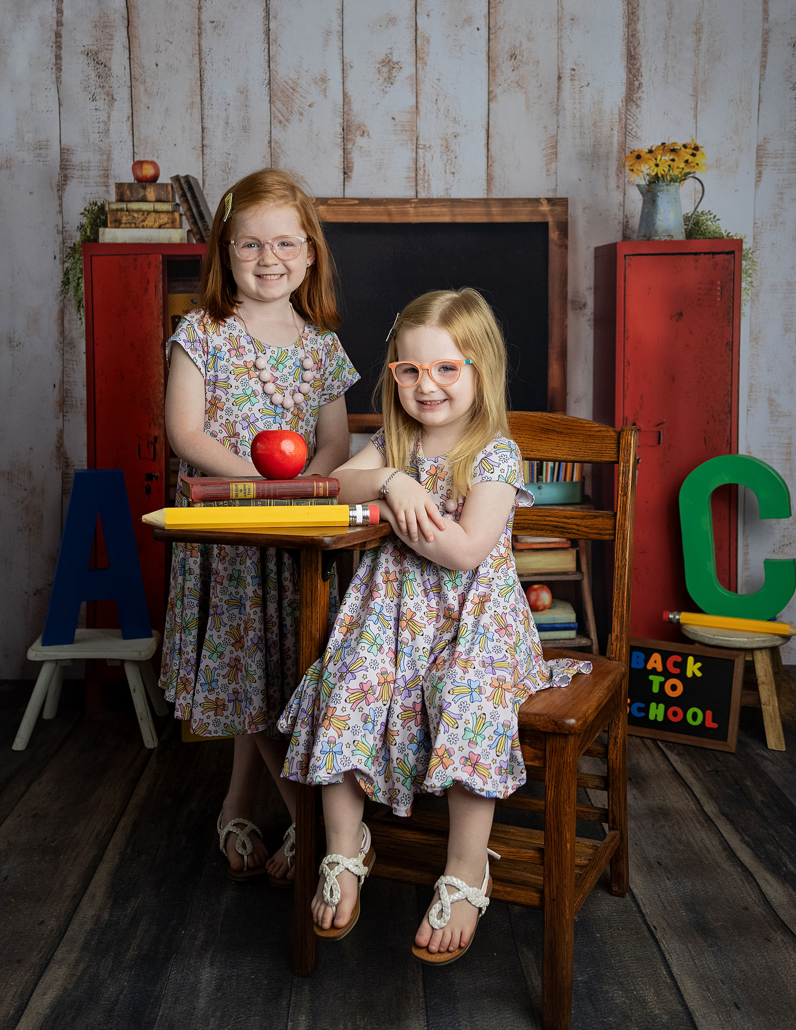 Regan & Reese Back To School-2024 by Kristy Hughes Photography