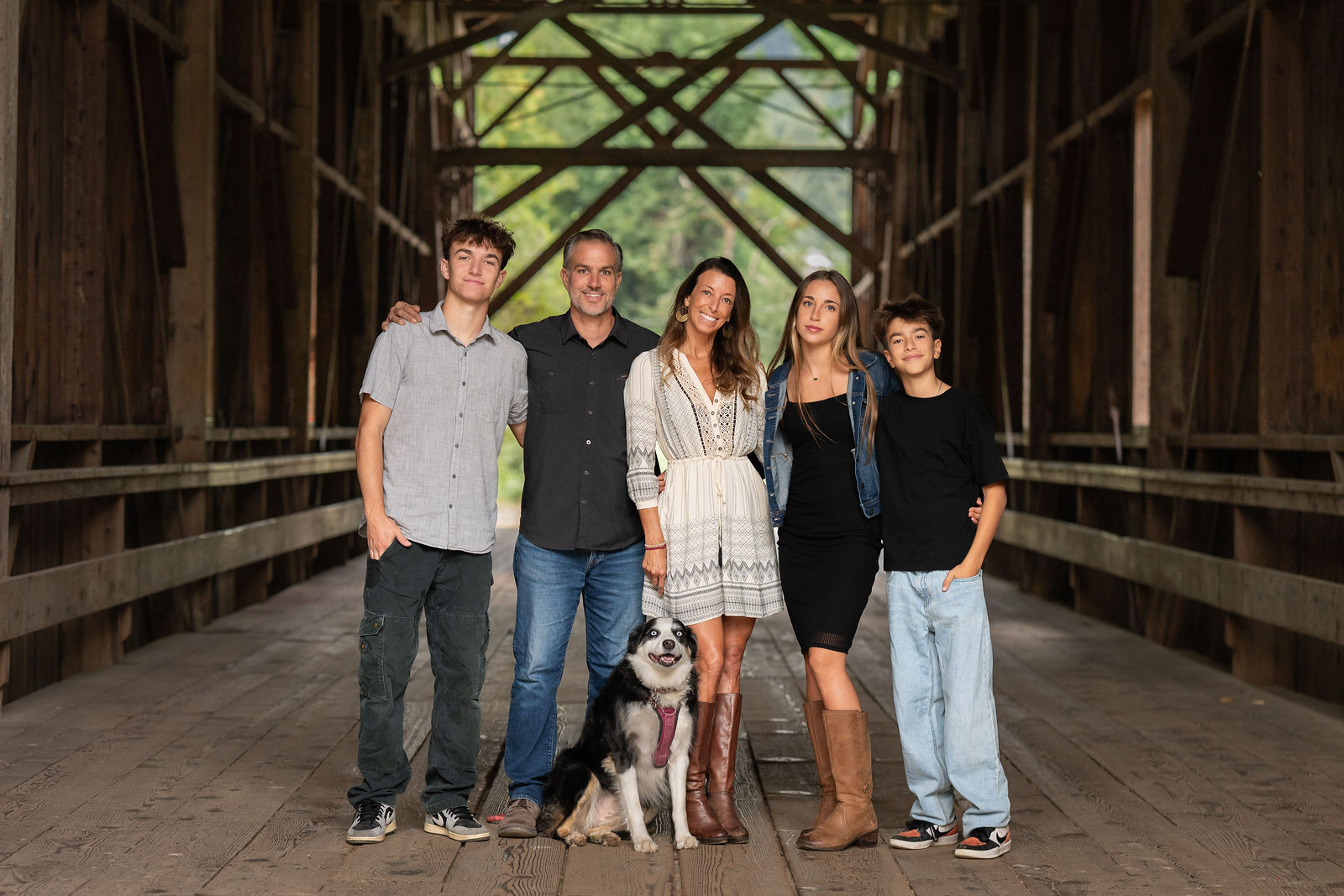 Whiting Family at Felton Covered Bridge by JMK Photography