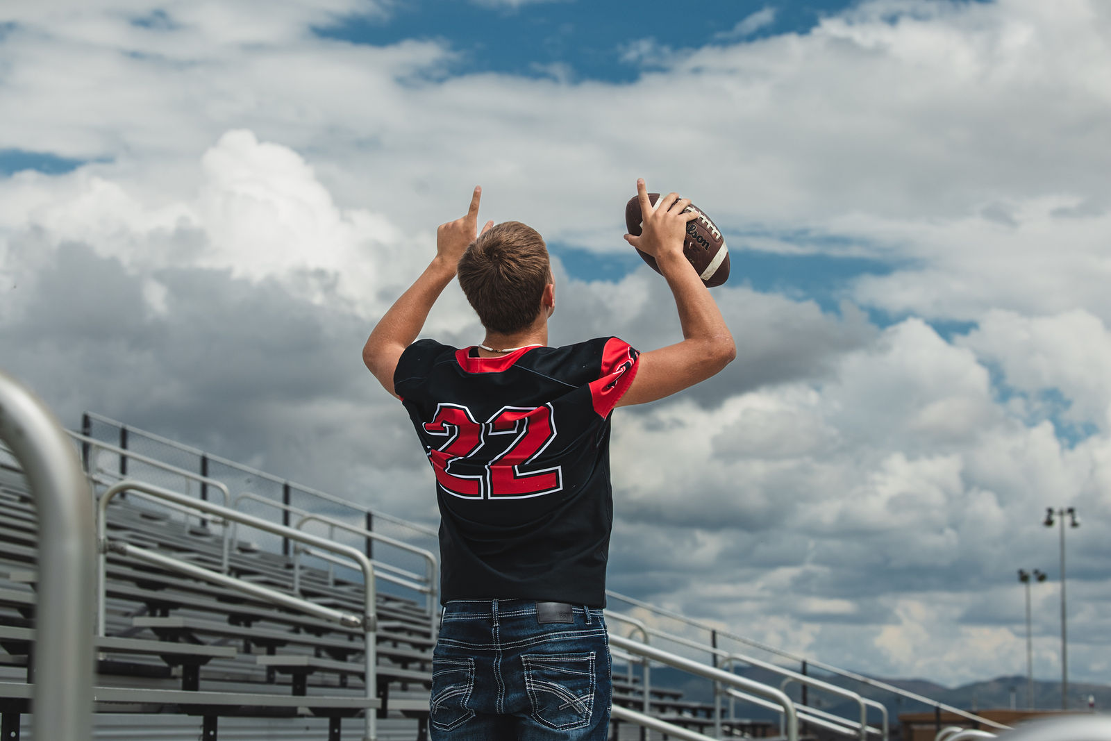 Brayden Munday Football junior year by Brooke Photography