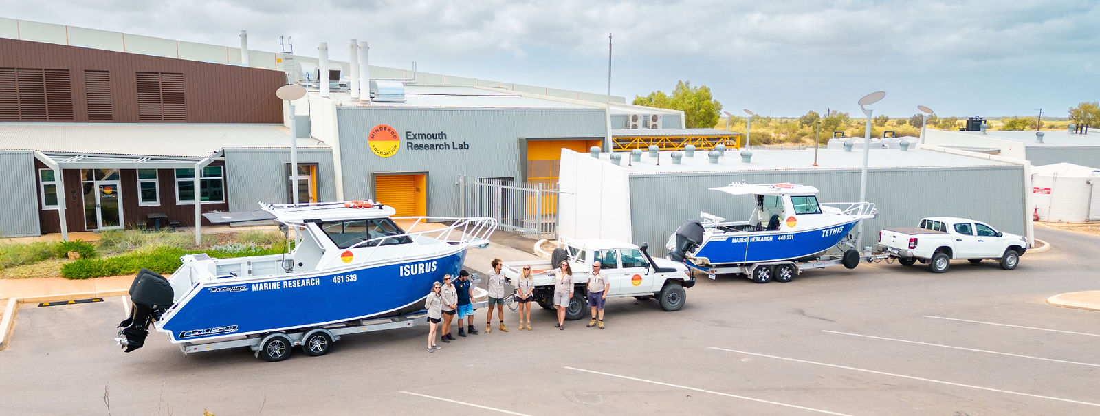 MERL boats and team aerials by Blue Media Exmouth