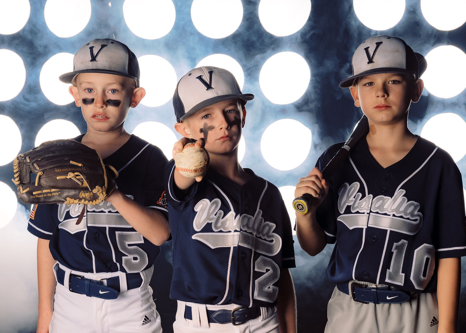 3 Baseball Players, a Cowboy and Sister by The Sporty Shooter