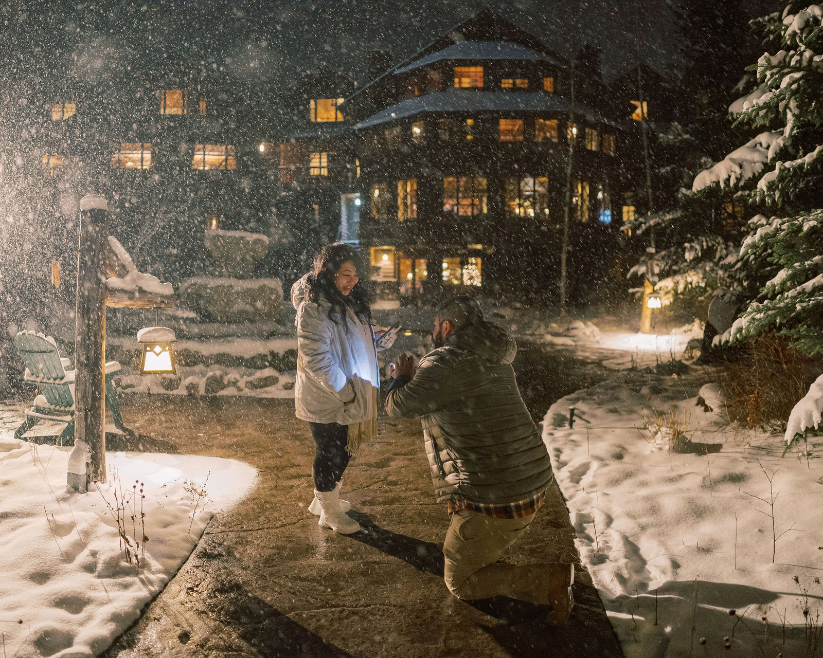 Michael + Sara's Winter Engagement Photography in Lake Placid, New York ...