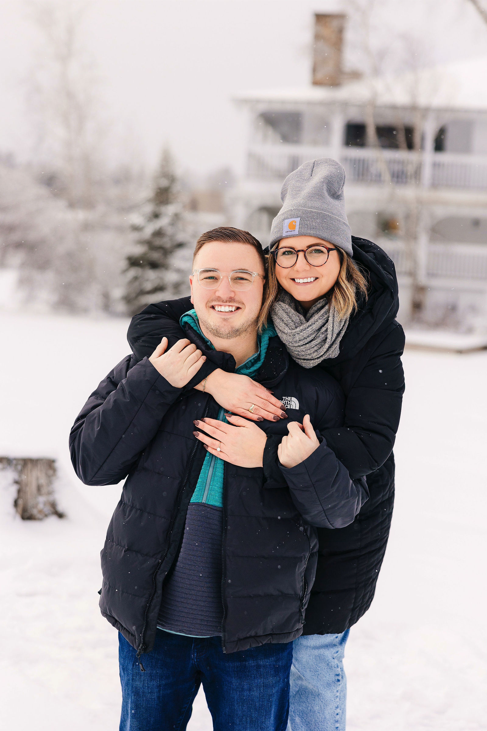 Max & Michelle - A Winter Adirondack Engagement Proposal in Lake Placid ...