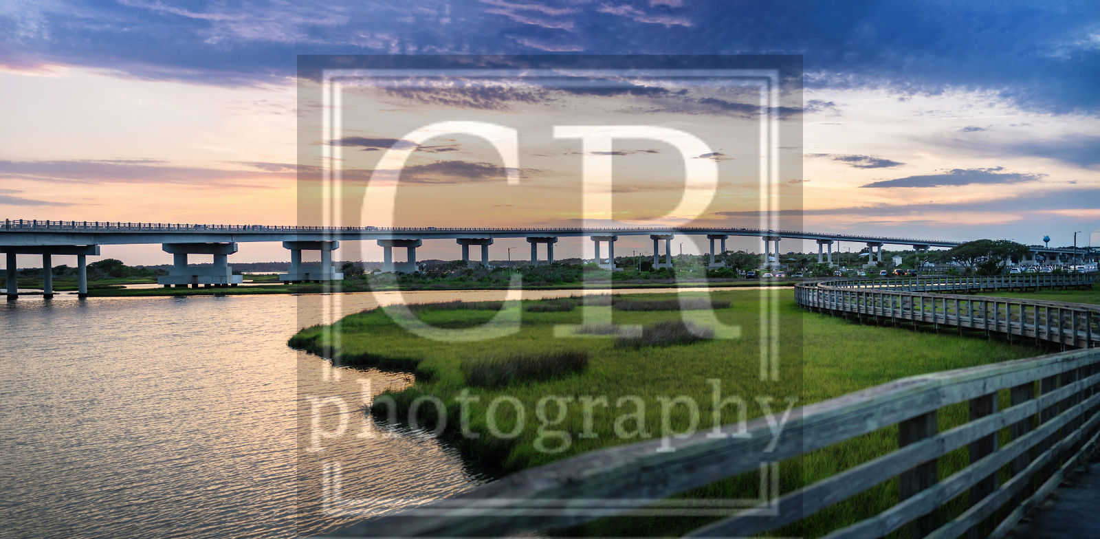 Surf City Bridge @ Sunset by Carissa Rogers Photography, LLC