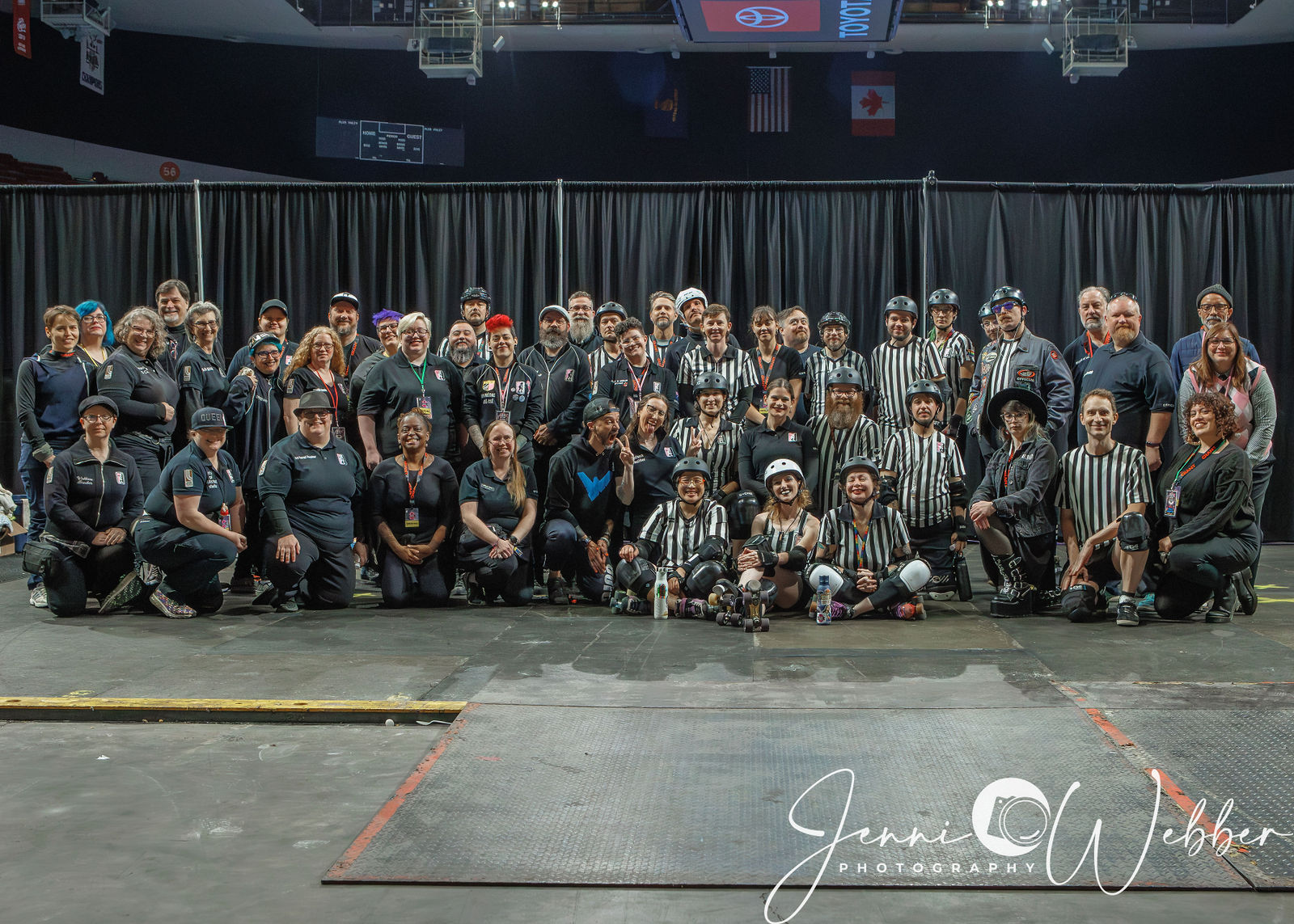 WFTDA Champs Officials Group by Jenni Webber Photography
