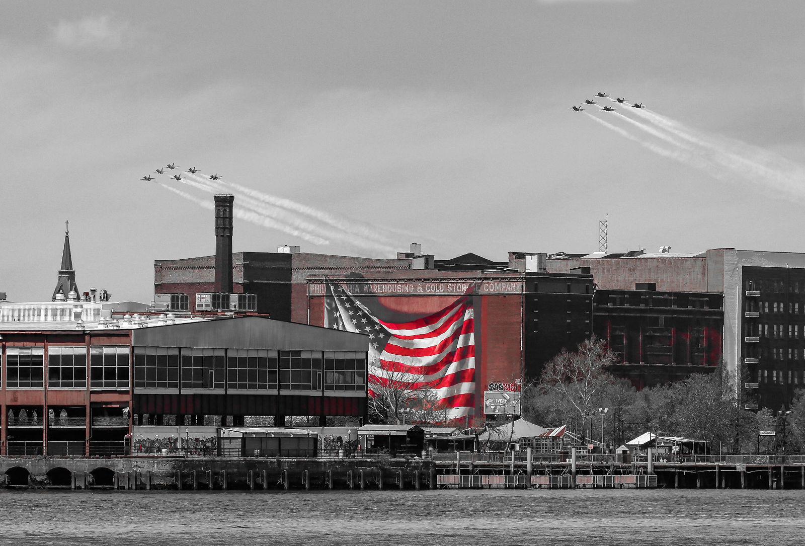 Thunderbirds and Blue Angels America Strong Fly Over by Real Life ...