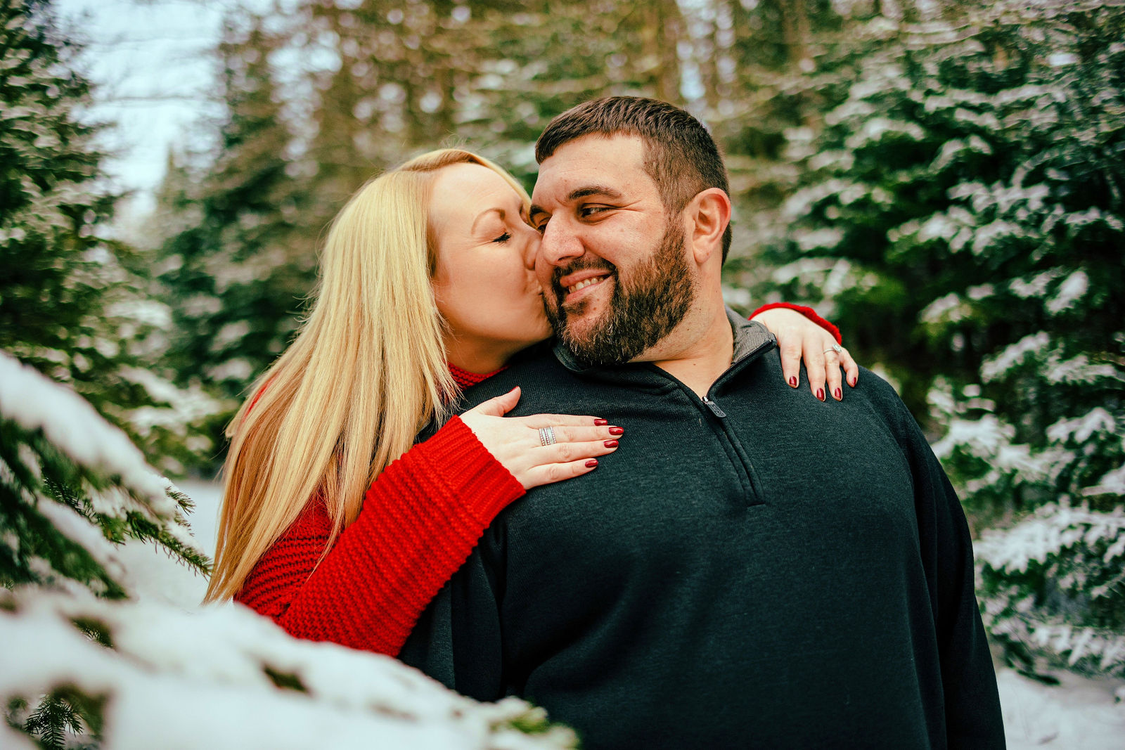 Emily & Joe's Lake Placid Winter Engagement Photo Session by Jordan ...