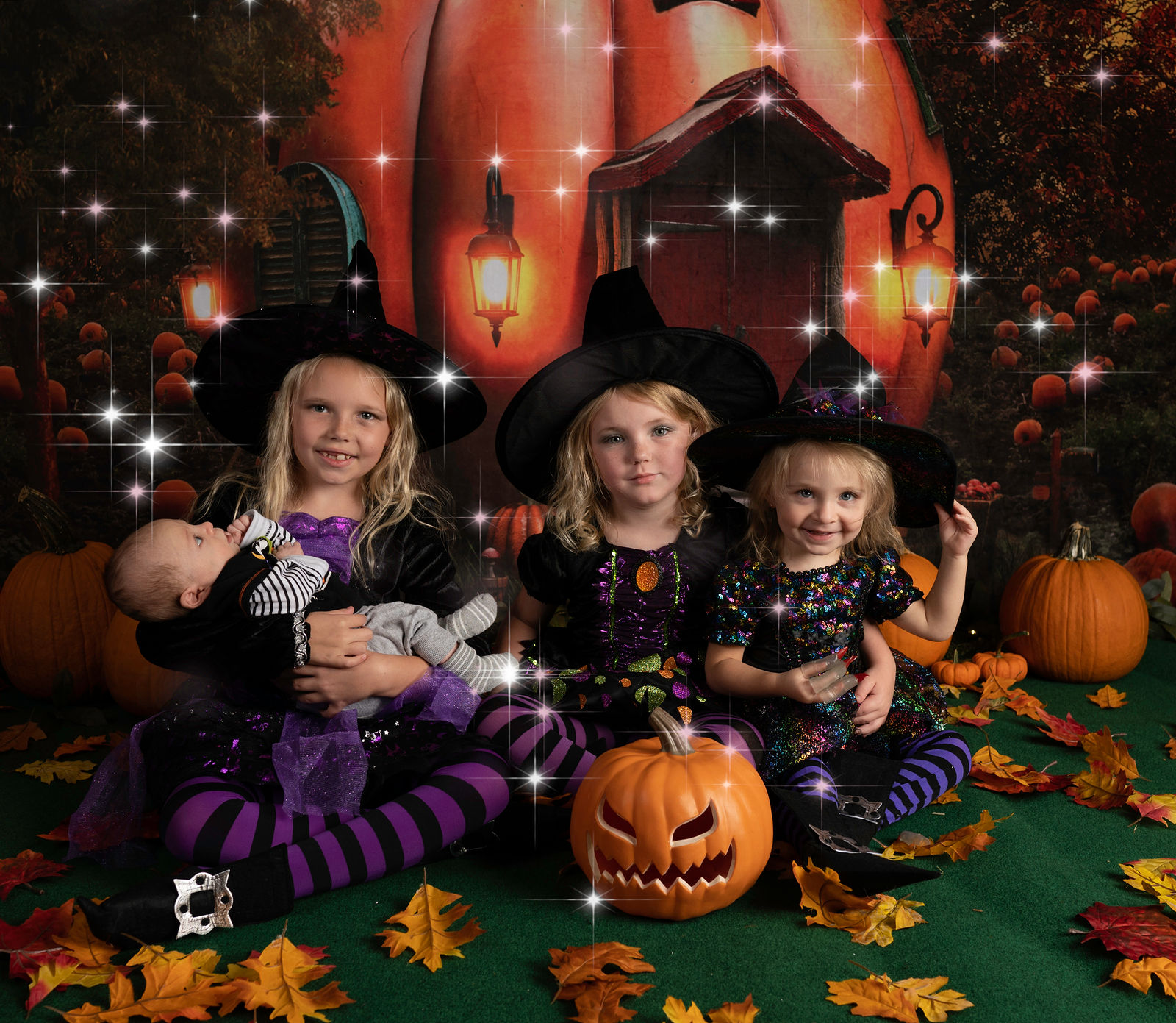 Addyson, Arizona, and Madison's Enchanted Pumpkin Mini by Dana Elliott ...