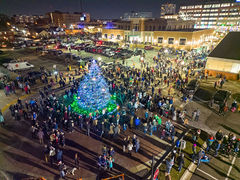 Royal Oak Holiday Tree Lighting by Aerial Detroit