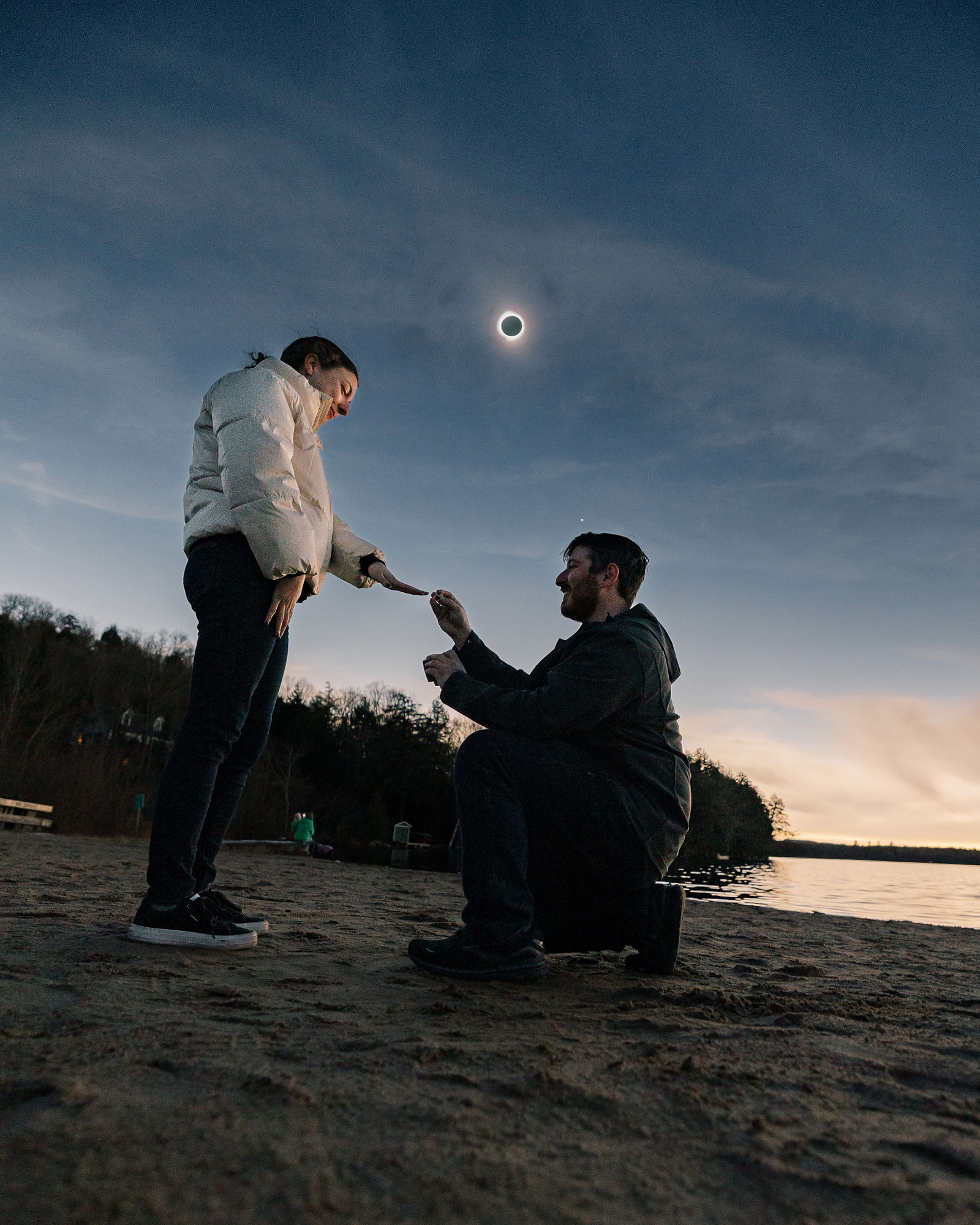 Sophia & Jacob's Proposal during Solar Eclipse - Adirondack Engagement ...