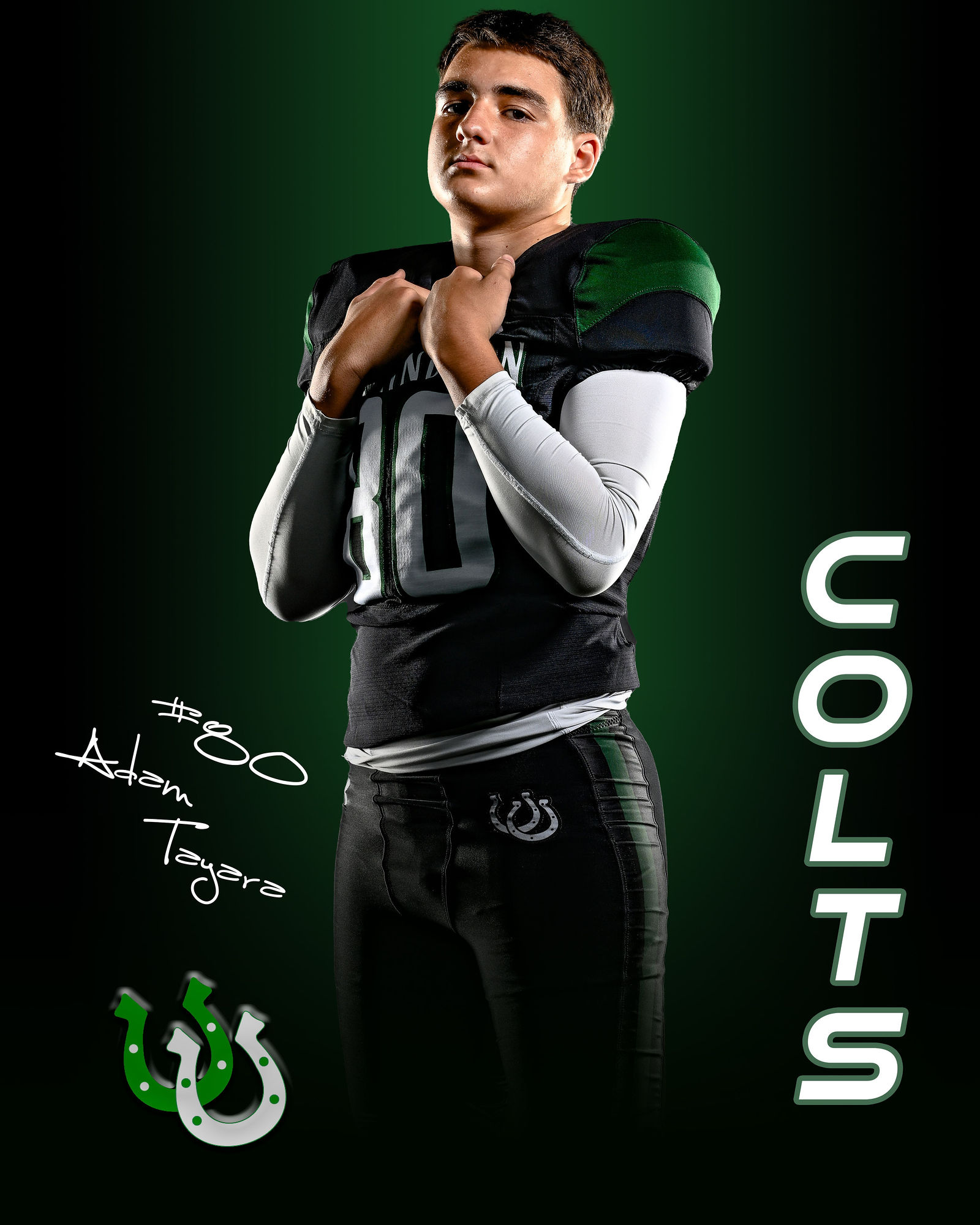 Arlington Colts Football Individual Portraits by Break Neck Photography