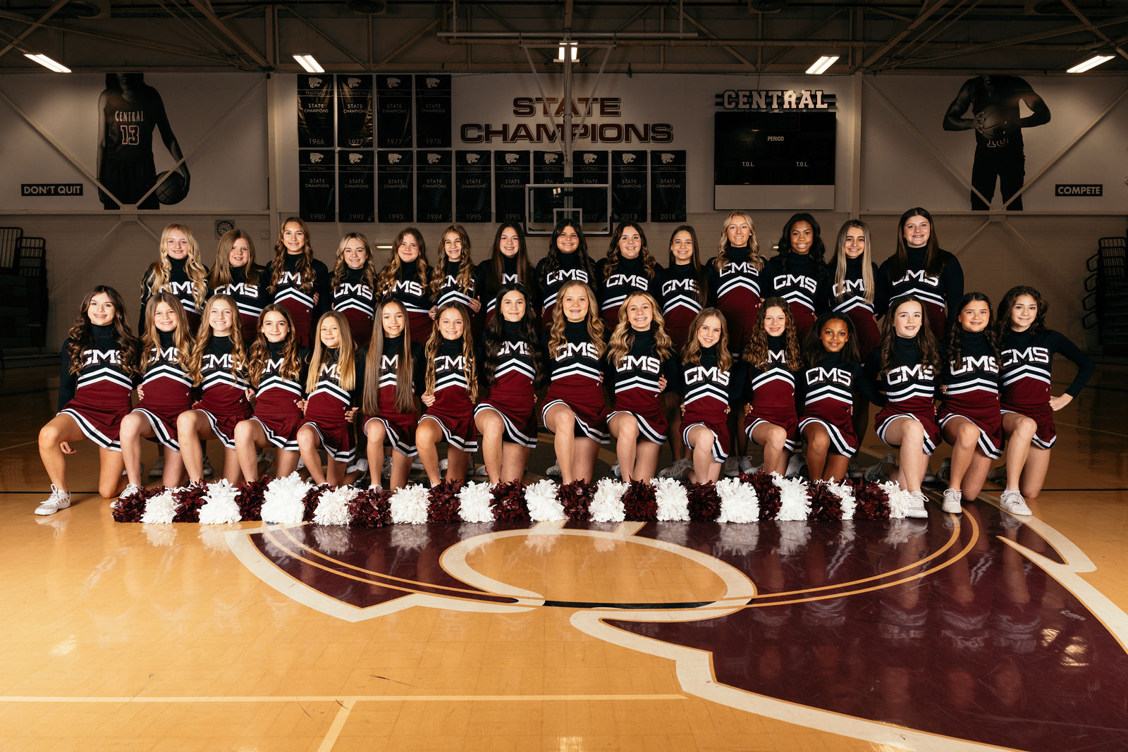 Central Middle Cheer 2023 by Glenn Eymard Photography