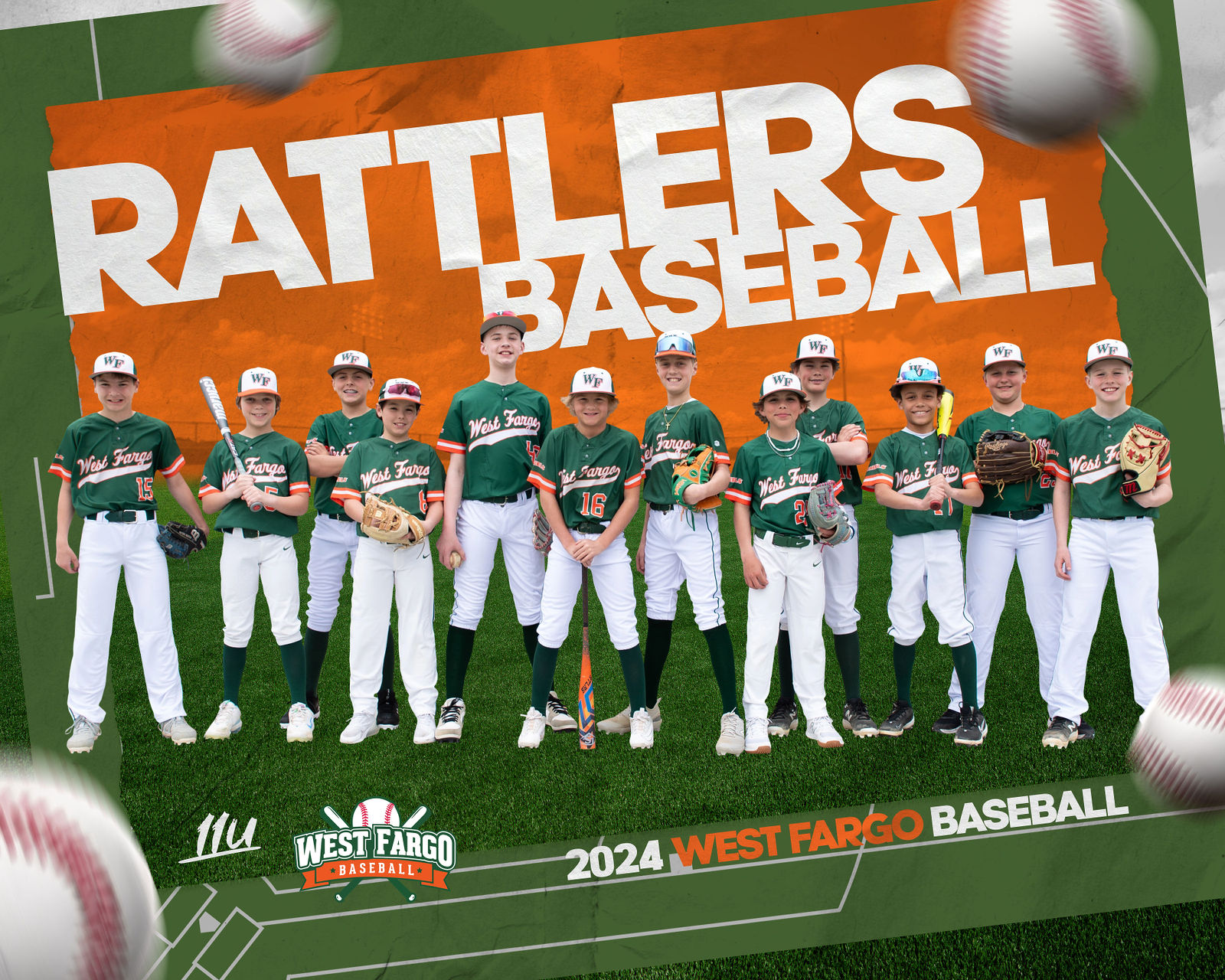 West Fargo Rattlers 11u Baseball by Ten Little Chickens Photography