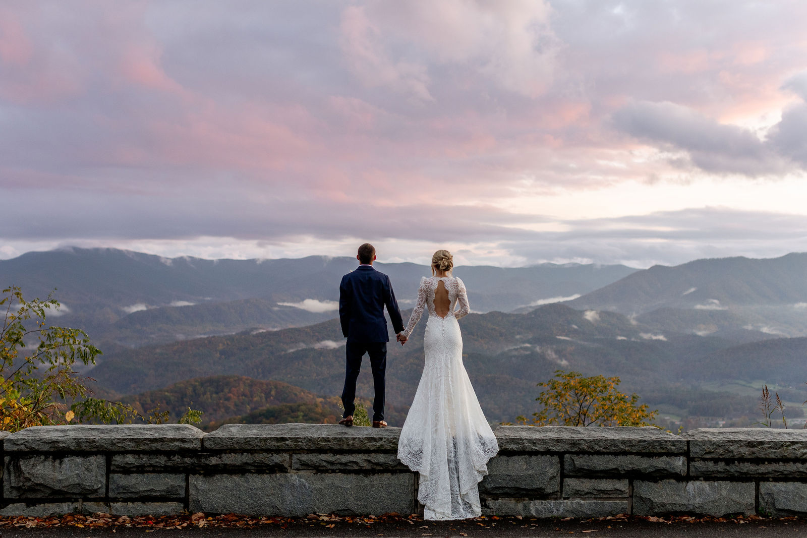 Ashley + Bricen Elopement at Foothills Parkway by Steph Young Photo